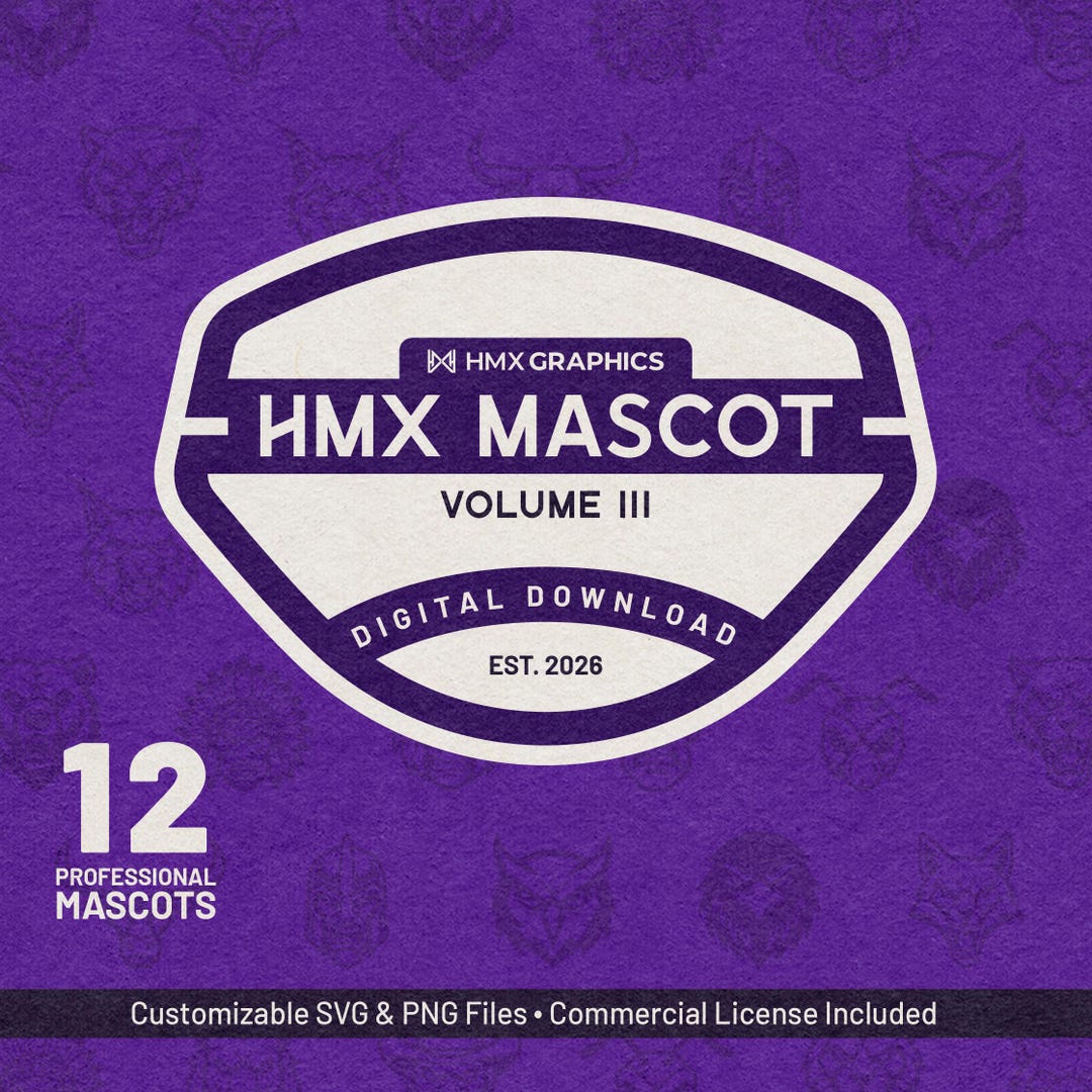 HMX Mascot Volume 3 | Customizable SVG & PNG Files | Teams, Schools ...