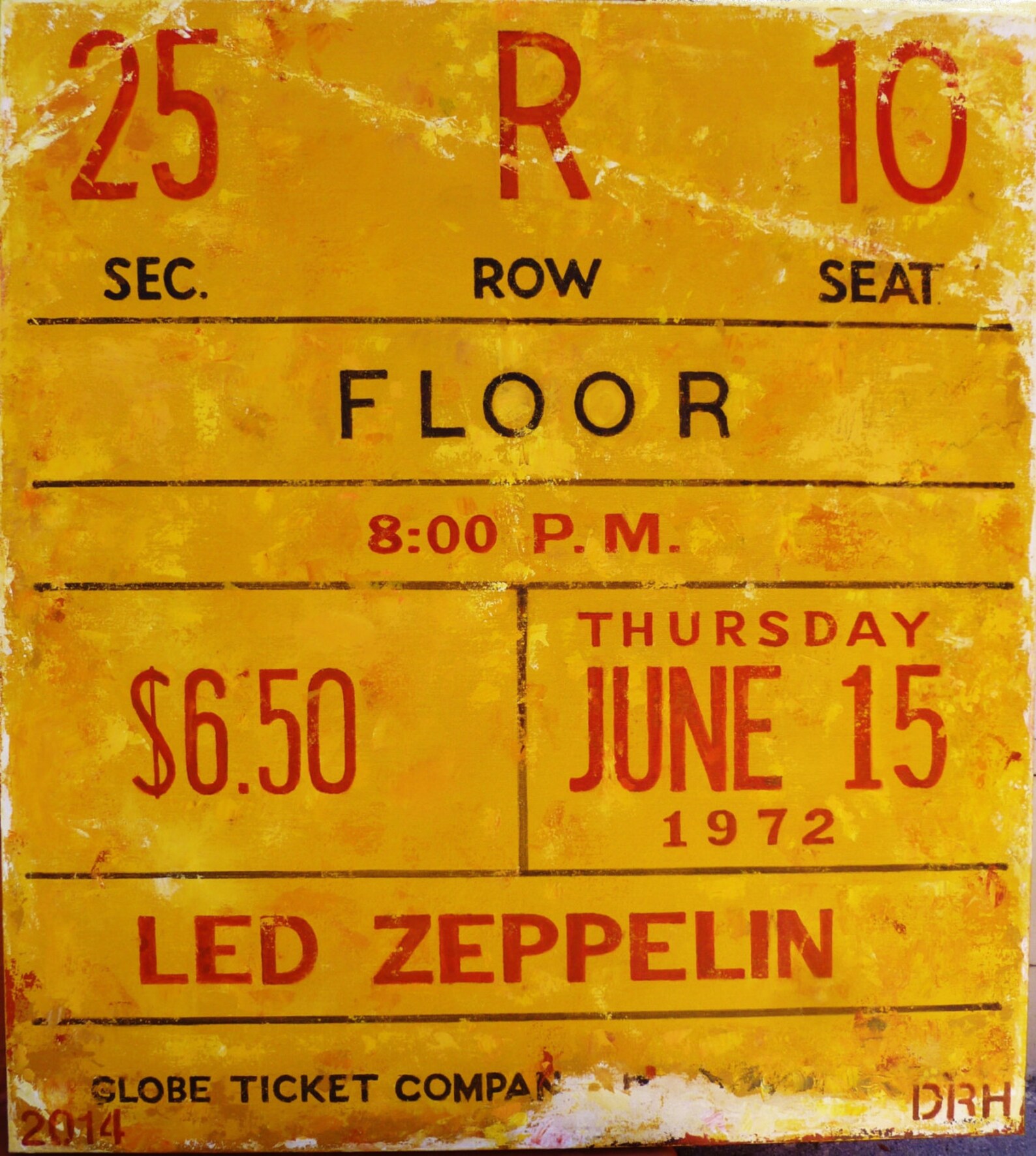 Led Zeppelin - Ticket #2 - Etsy
