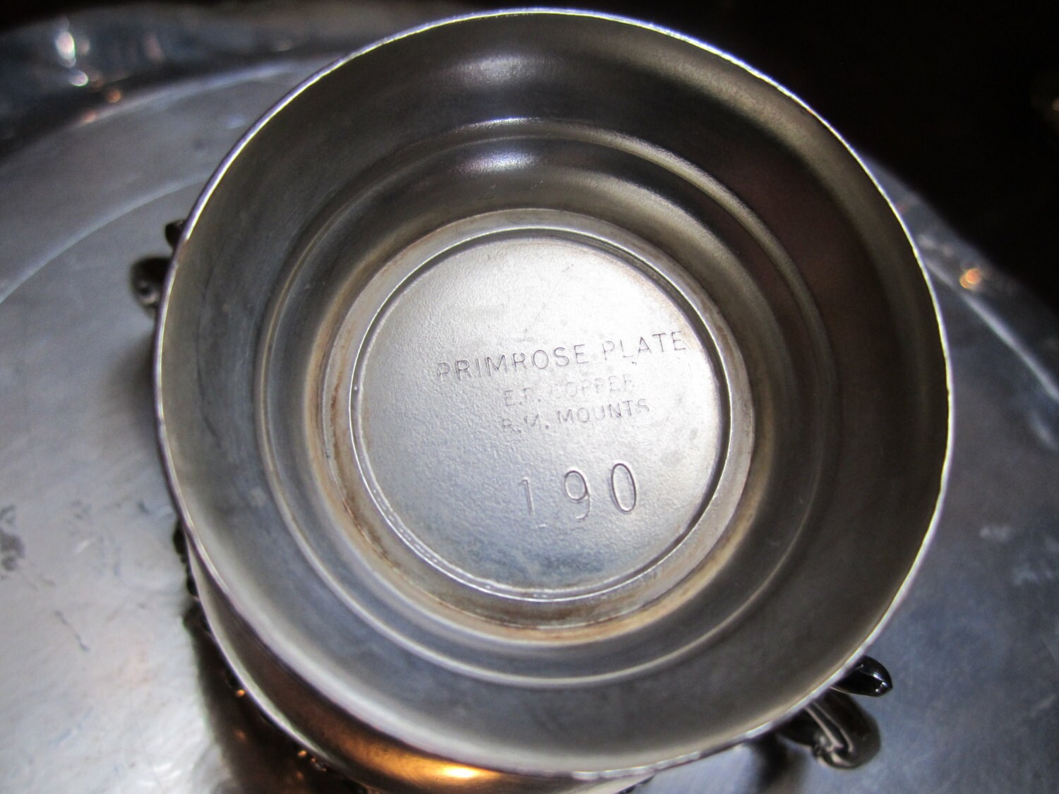 Primrose plate E.P. Copper B.M.Mounts Silver-plated tea | Etsy