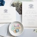 DANIELLE | Custom Monogram Illustration 3 Piece Wedding Invitations ...