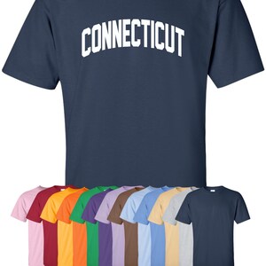 New "connecticut" T-shirt | Choose From Over 30 Shirt Colors & 15 Print ...
