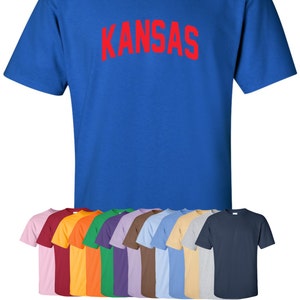 New "kansas" T-shirt | Choose From Over 30 Shirt Colors & 15 Print ...
