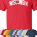 New "wisconsin" T-shirt | Choose From Over 30 Shirt Colors & 15 Print ...