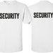 New security T-shirt Printed Front & Back - Etsy