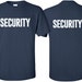 New security T-shirt Printed Front & Back - Etsy