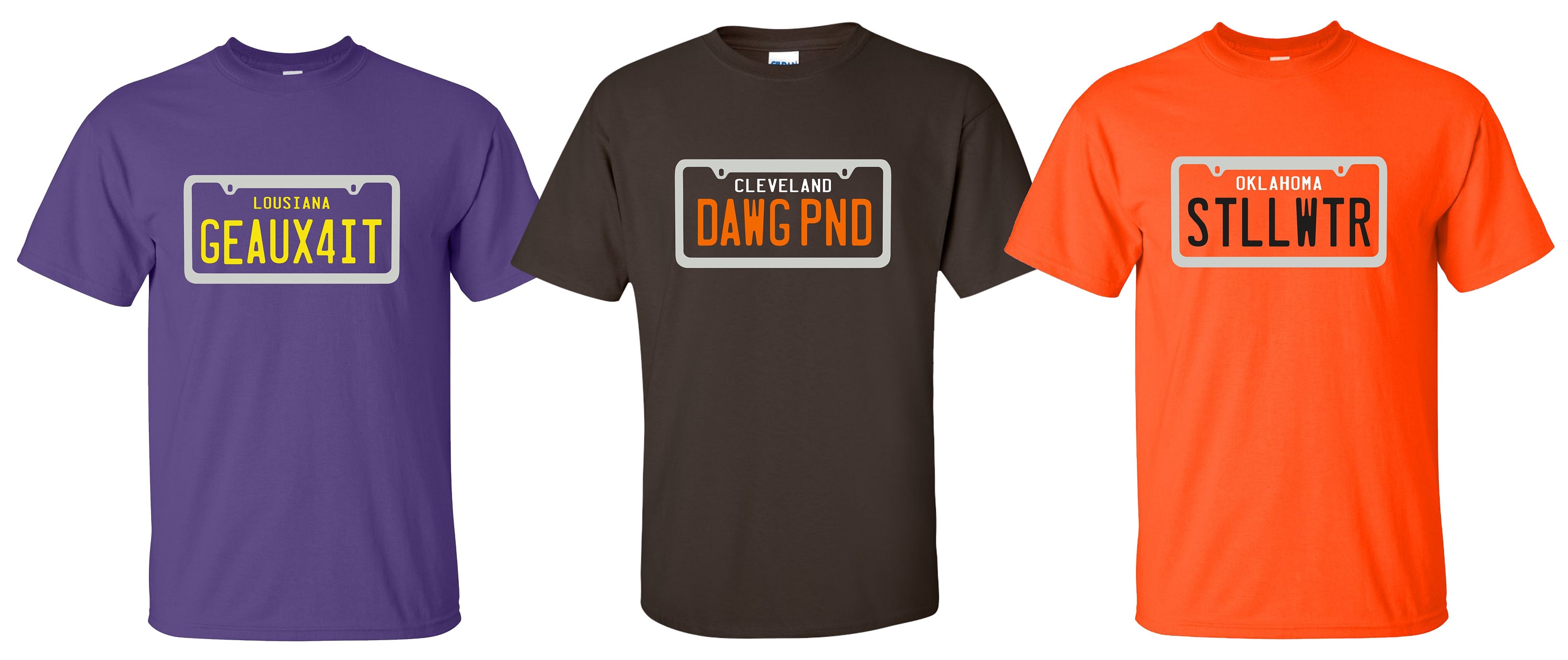 Personalized License Plate T-shirt With Your Custom Text | Etsy