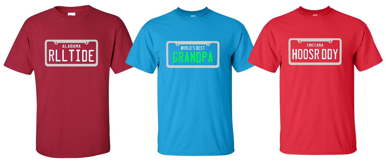 Personalized License Plate T-shirt With Your Custom Text | Available in ...