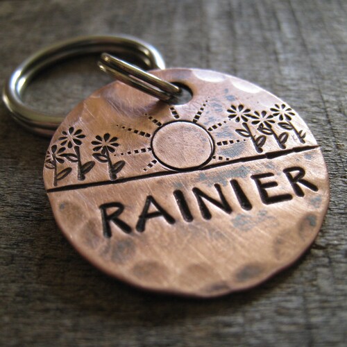 PIPER Hand Stamped Pet ID Tag Personalized Pet/dog Tag - Etsy