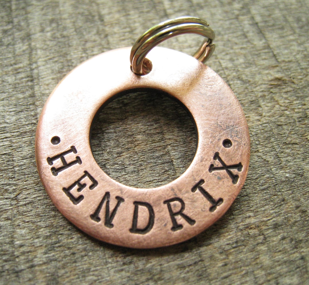 Dog Tag - Washer Pet Tag - Name Tag for Dog - Pet Tag - Personalized ...
