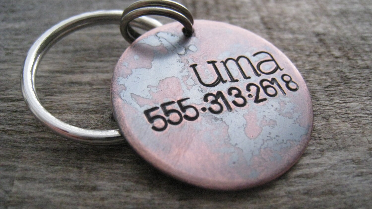 UMA Hand Stamped Pet ID Tag Dog Tag Dog Collar Tag - Etsy