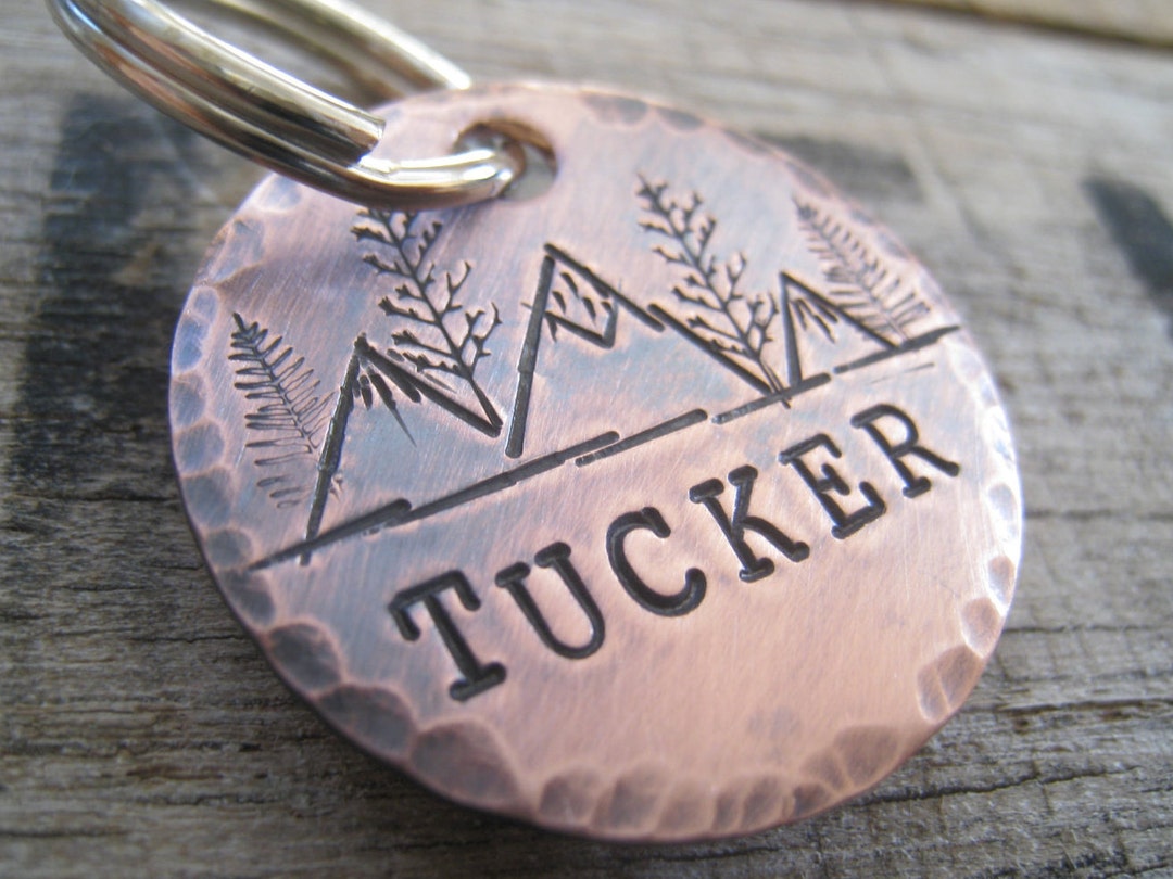 Hand Stamped Pet ID Tag - Personalized Pet/dog Tag - Dog Collar Tag ...