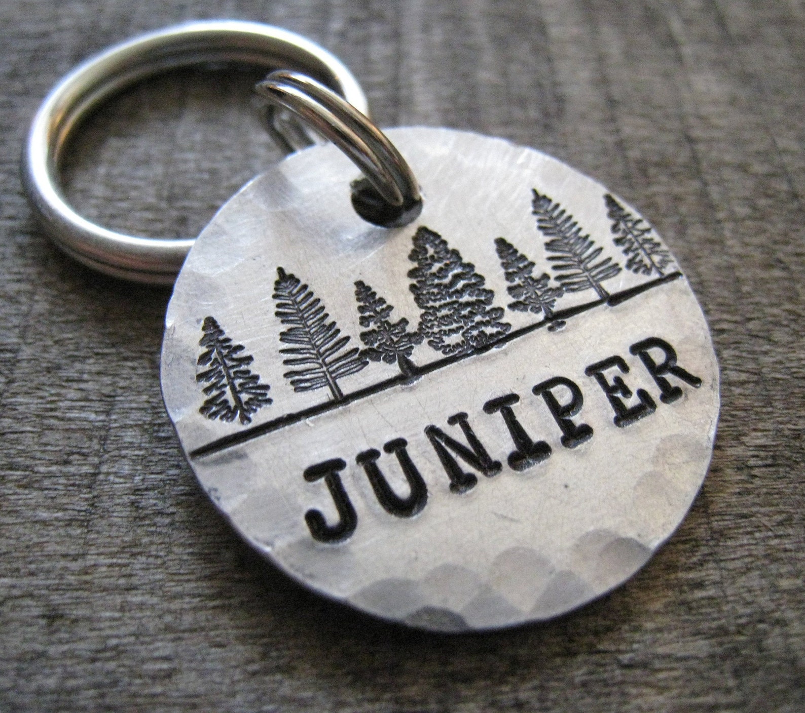 Tree Dog Tag, Pet ID Tag, Dog Tag, Personalized Dog Tag, Hand Stamped ...