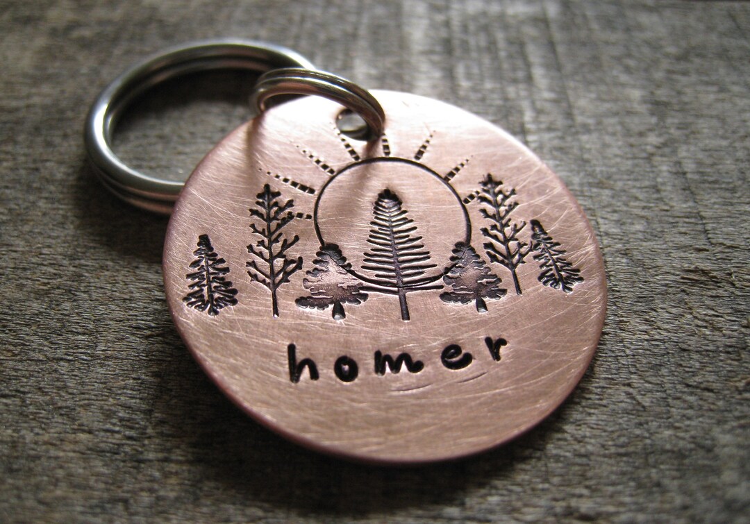 Hand Stamped Pet ID Tag - Personalized Pet/dog Tag - Dog Tag - Engraved ...