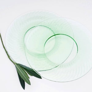 Green Depression Glass Plates Swirl Pattern by Anchor Hocking 1928 ...