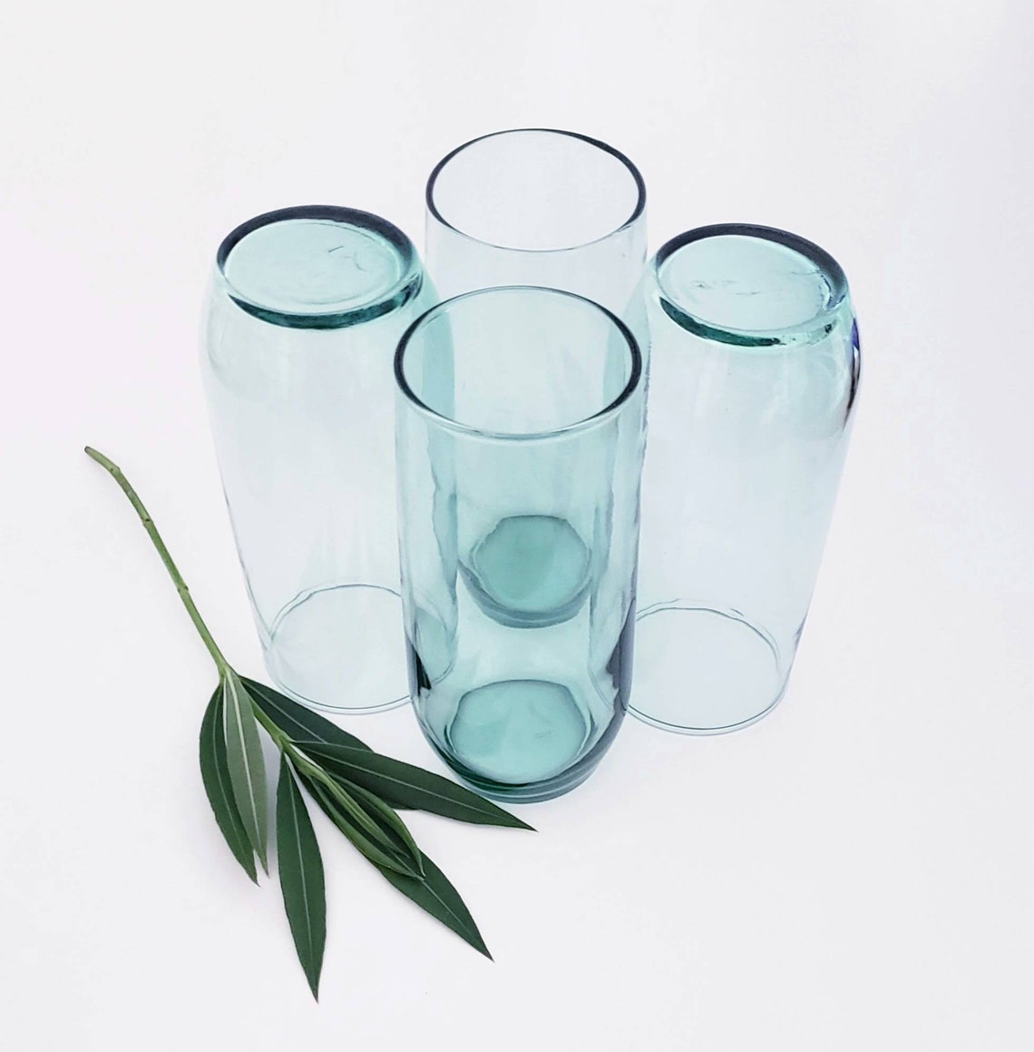 Vintage Light Green Water Glasses Set of Four MCM/Jade Green | Etsy