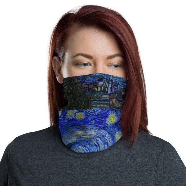 Van Gogh Starry Night Face Mask - Etsy