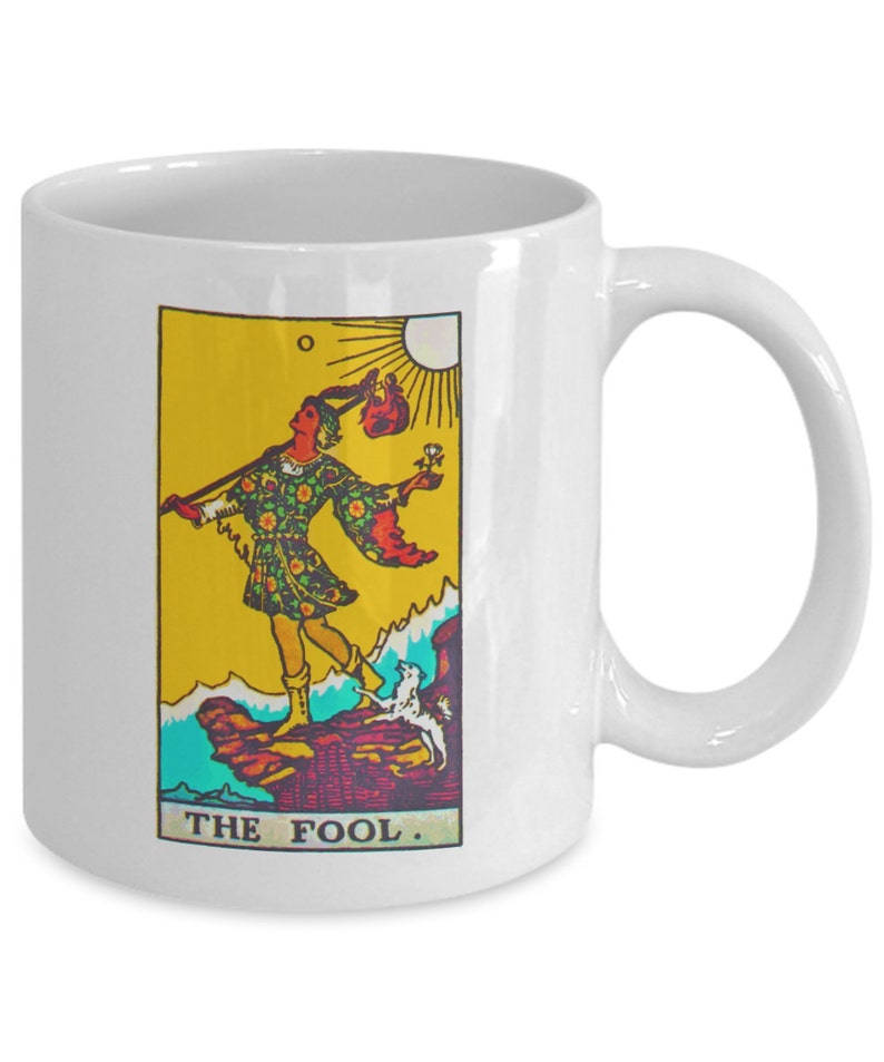 The Fool Tarot Card White Coffee Mug 11 Oz. Cup - Etsy