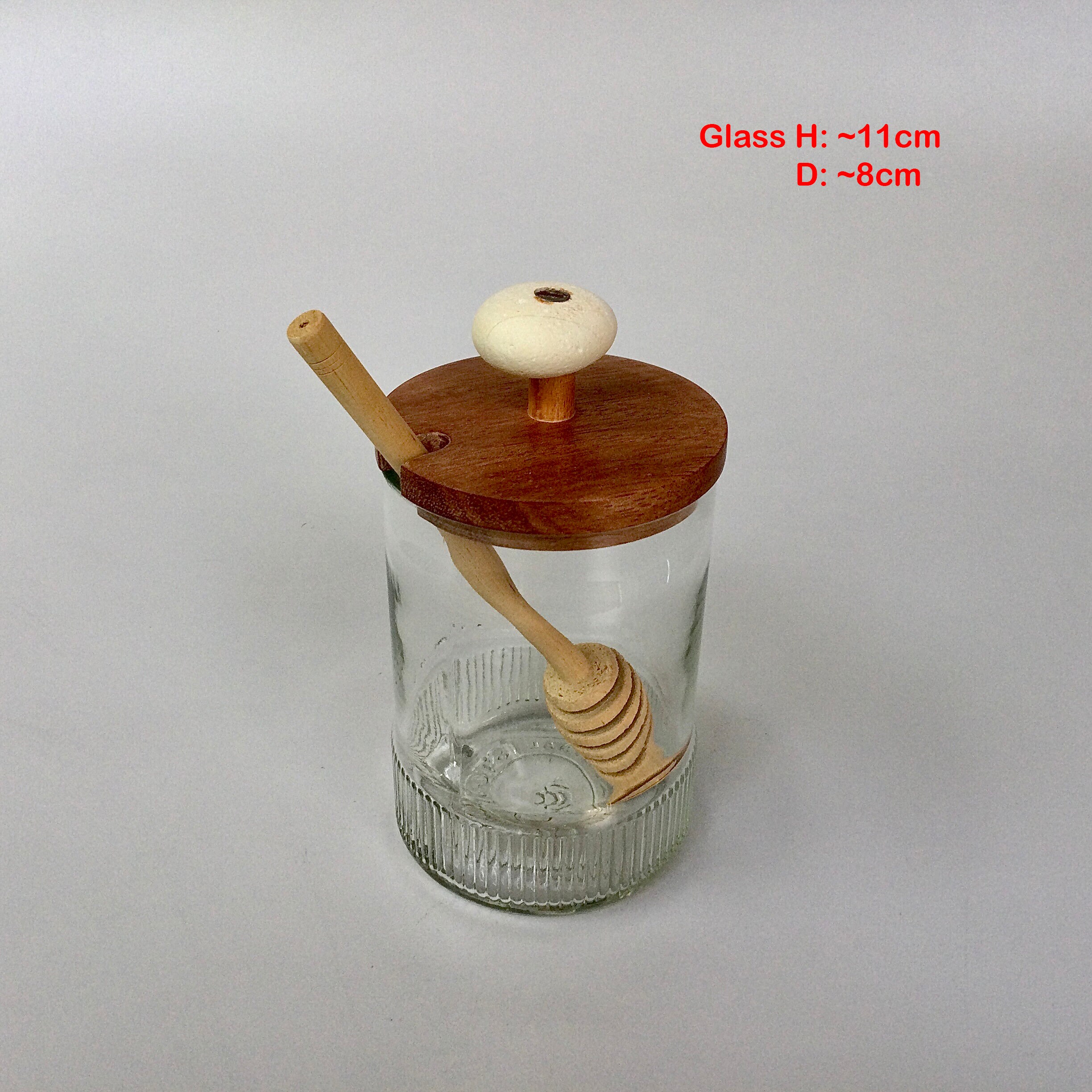 UPCYCLED HONEY JAR with dipper | Etsy