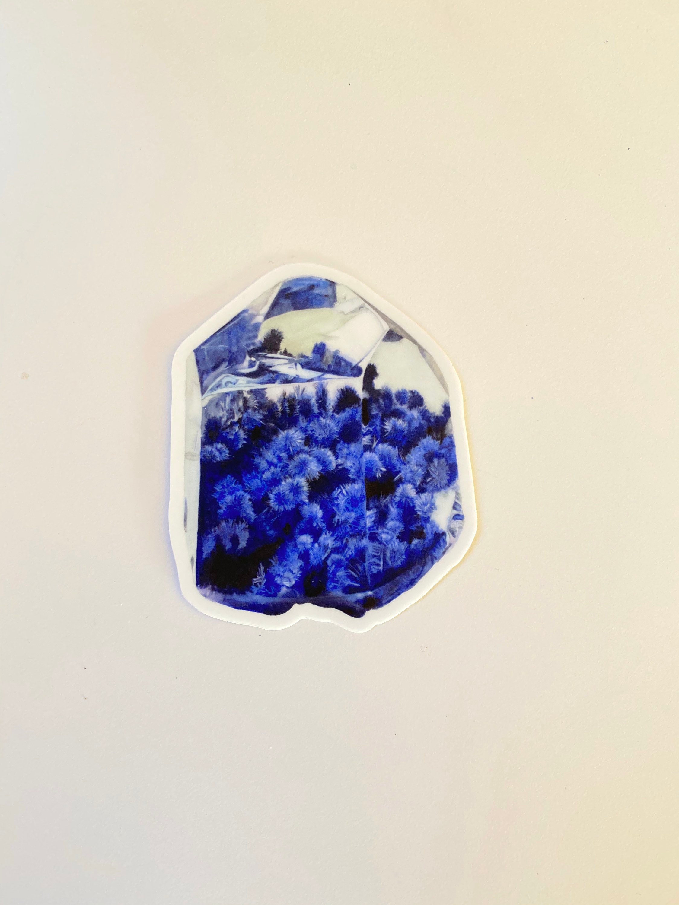 Crystal Sticker- Dumortierite Quartz Watercolor Vinyl Sticker- Crystal ...