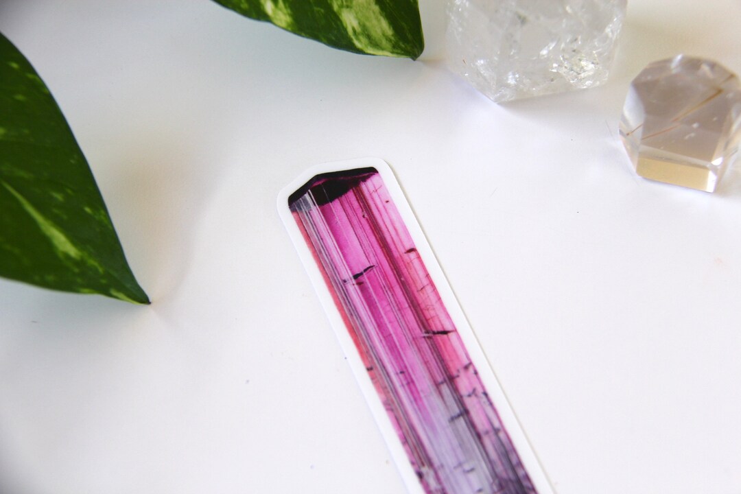 Pink Tourmaline Vinyl Sticker- Crystal Sticker, Geology Sticker ...