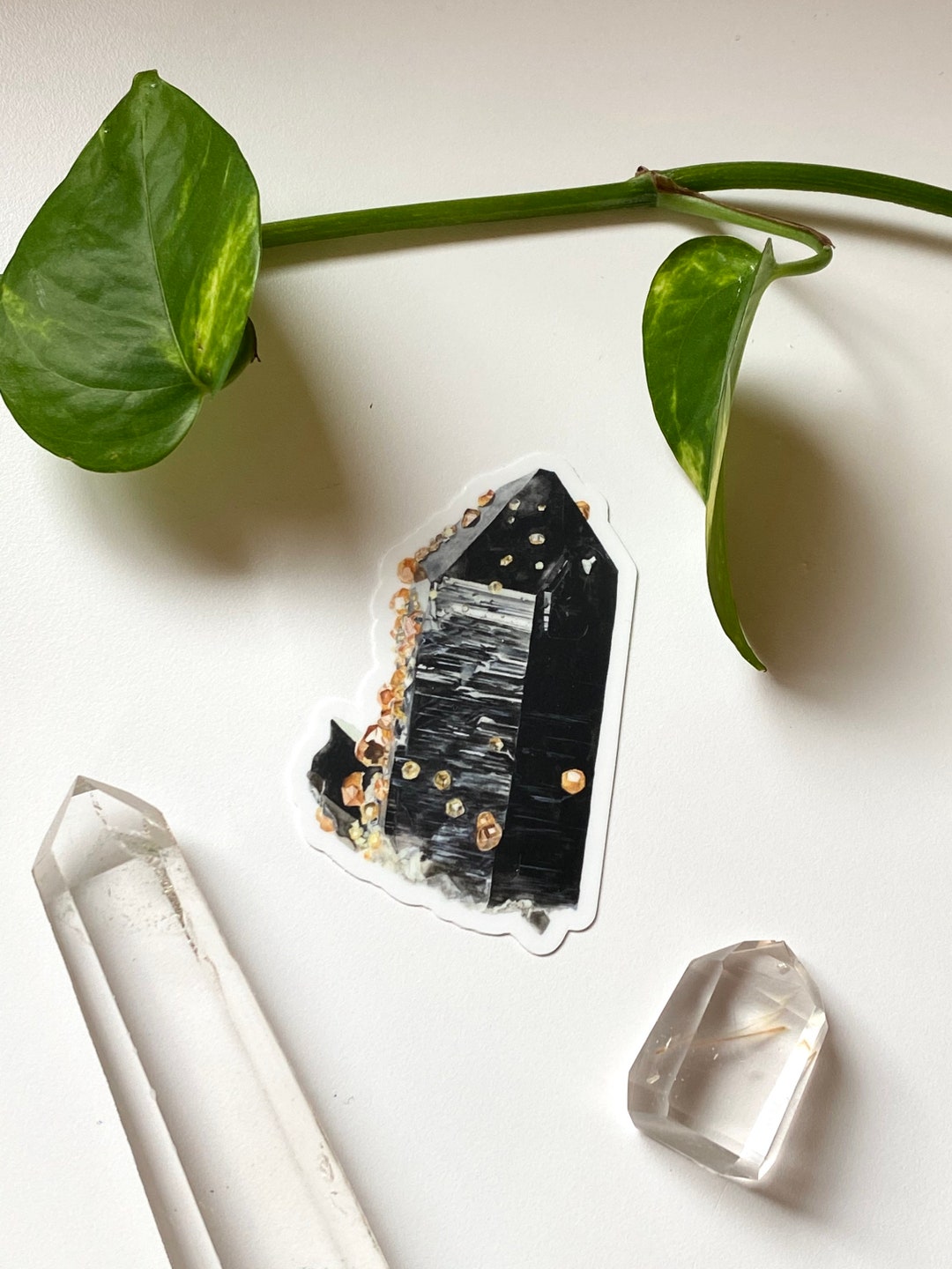 Crystal Sticker- Smoky Quartz Sticker, Smoky Quartz With Spessartine ...