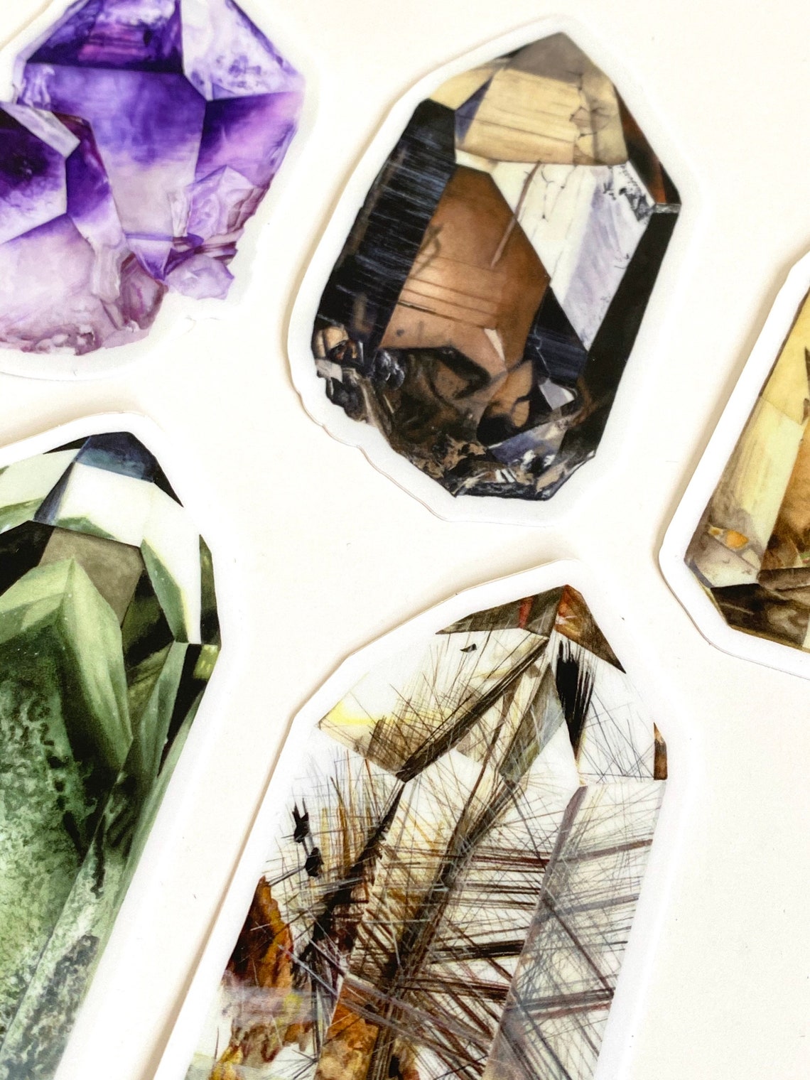 Quartz Crystal Sticker Pack Mineral Stickers Geology | Etsy