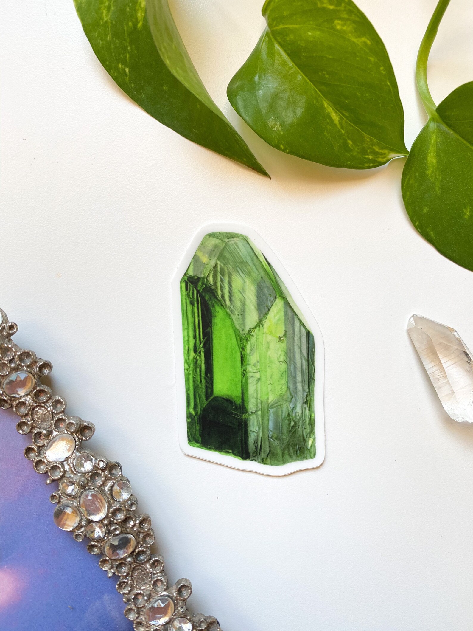 Peridot Sticker- Birthstone Sticker, Burmese Peridot Specimen,crystal ...