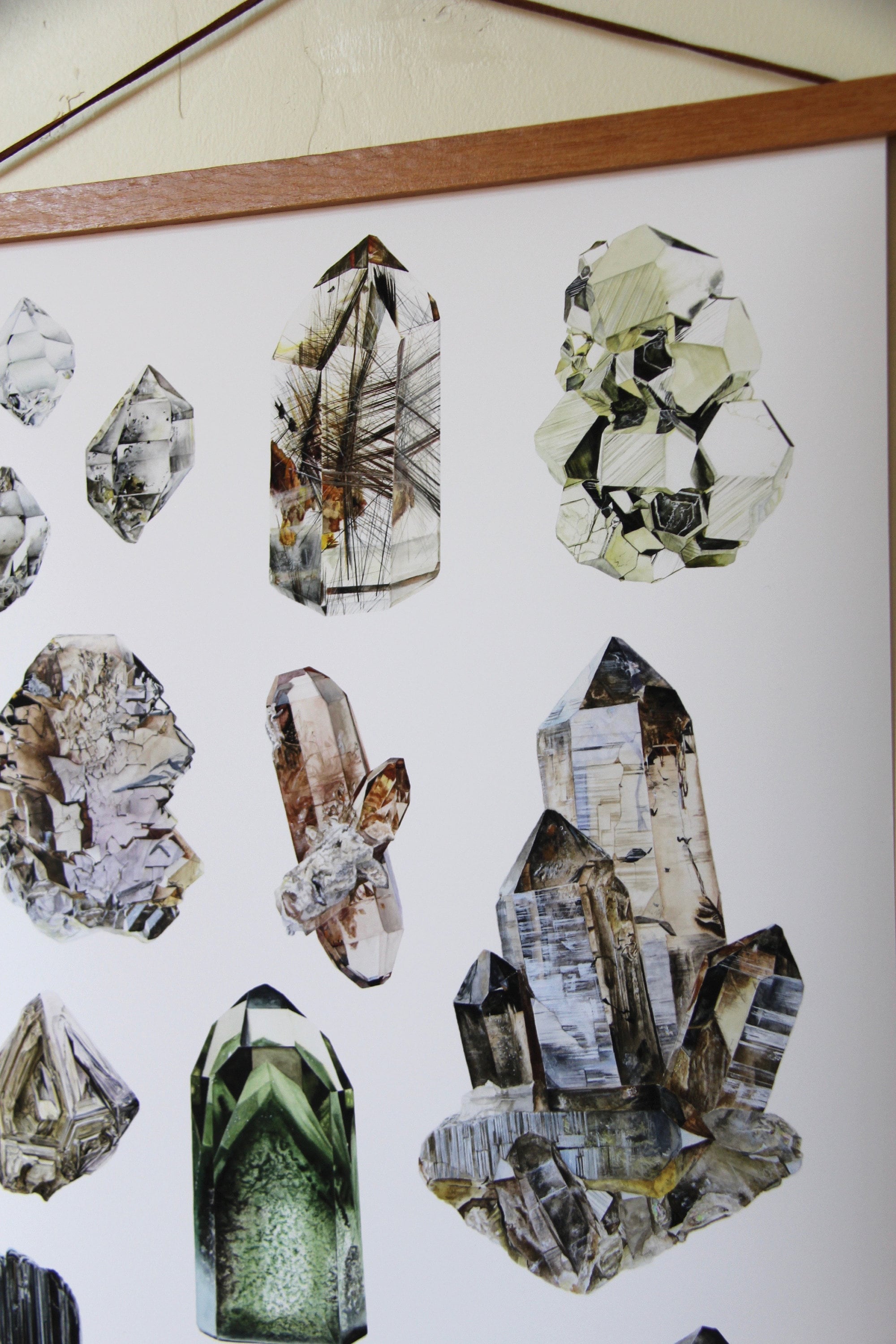 Mineral Poster Mineralogy No. 2 Watercolor Crystal Poster | Etsy