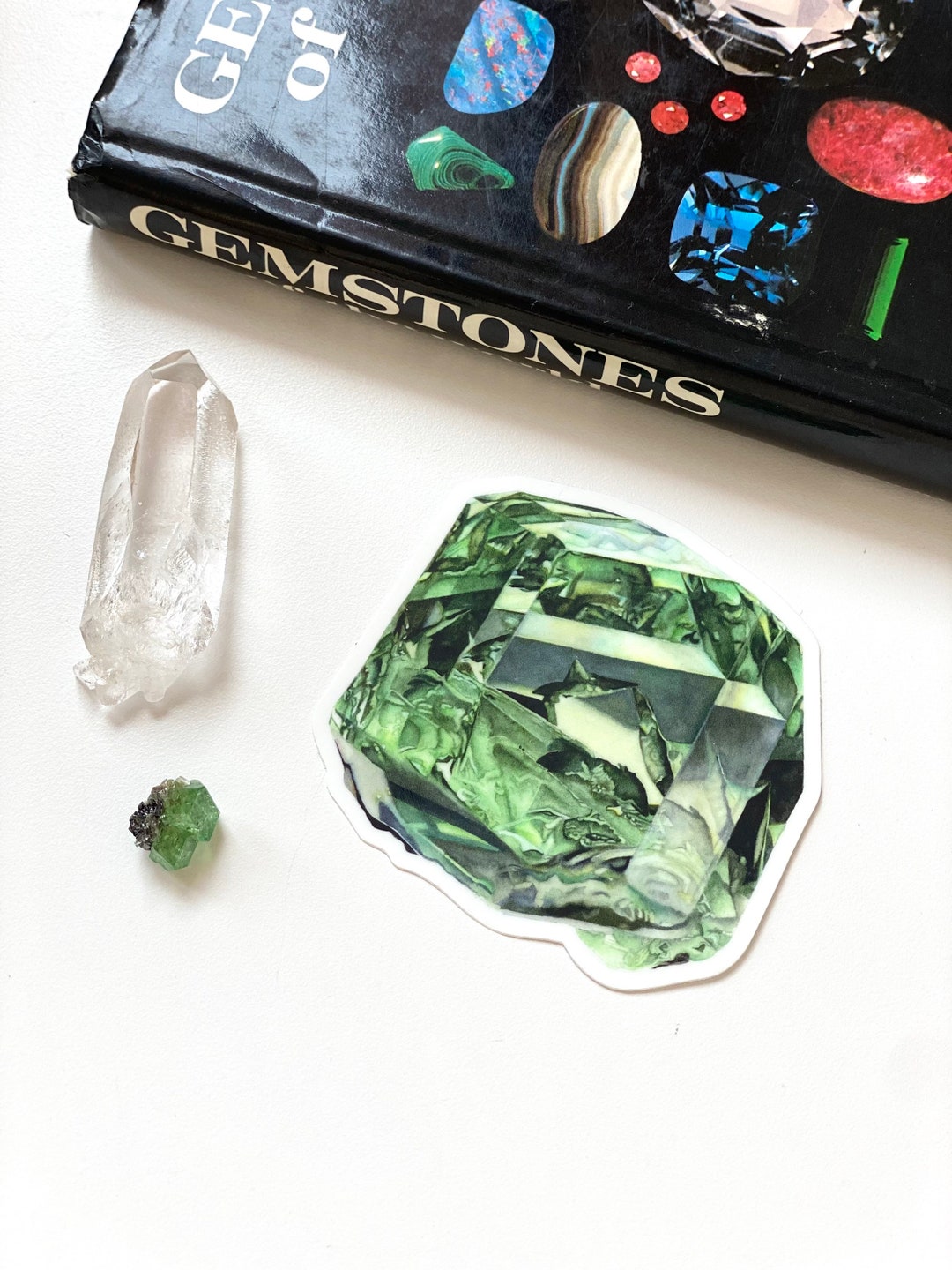 Tsavorite Green Garnet Vinyl Sticker, Mineral Sticker, Geology Sticker ...