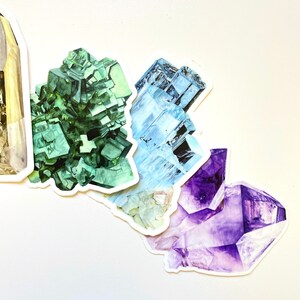 Rainbow Crystal Sticker Pack- Crystal Stickers, Set of 6 Watercolor ...