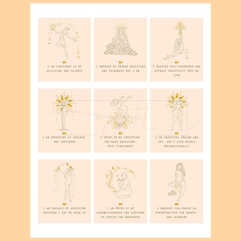 Printable Self-confidence Affirmation Cards,boost Your Inner Strength ...