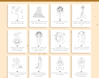 Positive Affirmations, Printable Digital Affirmation Cards, Personal ...