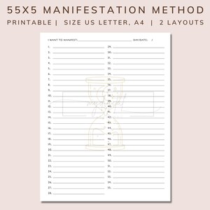 Printable Manifestation Method, 555 Manifestation Method, Manifesting ...