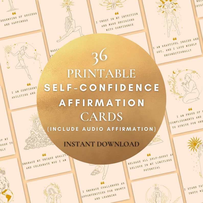 Printable Self-confidence Affirmation Cards,boost Your Inner Strength ...