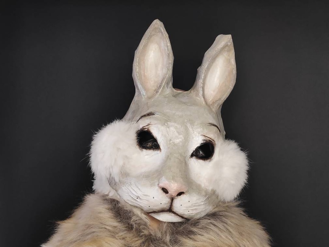 Bunny Mask Rabbit Mask Papier-mâché Mask Animal Mask Hare - Etsy