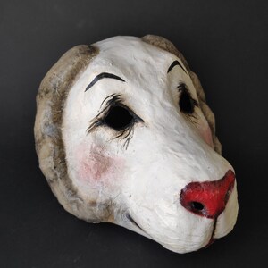 Sheep Mask Masquerade Mask Animal Mask Paper Mache Sheep Mask Scary ...