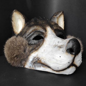 Wolf Mask Grey Wolf Mask Dog Mask Animal Mask Paper Mache - Etsy