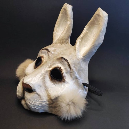 Paper Animal Masks Paper Mache Rabbit Mask Hare Mask - Etsy