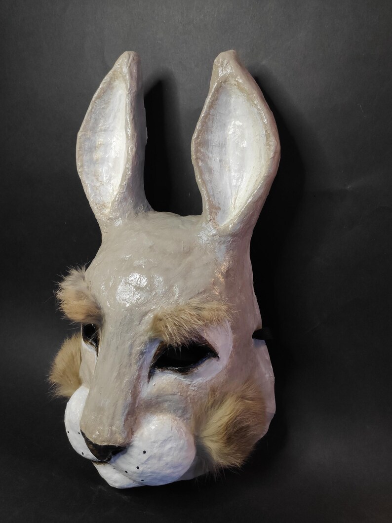 Paper Mache Rabbit Mask, Halloween Costume - Etsy