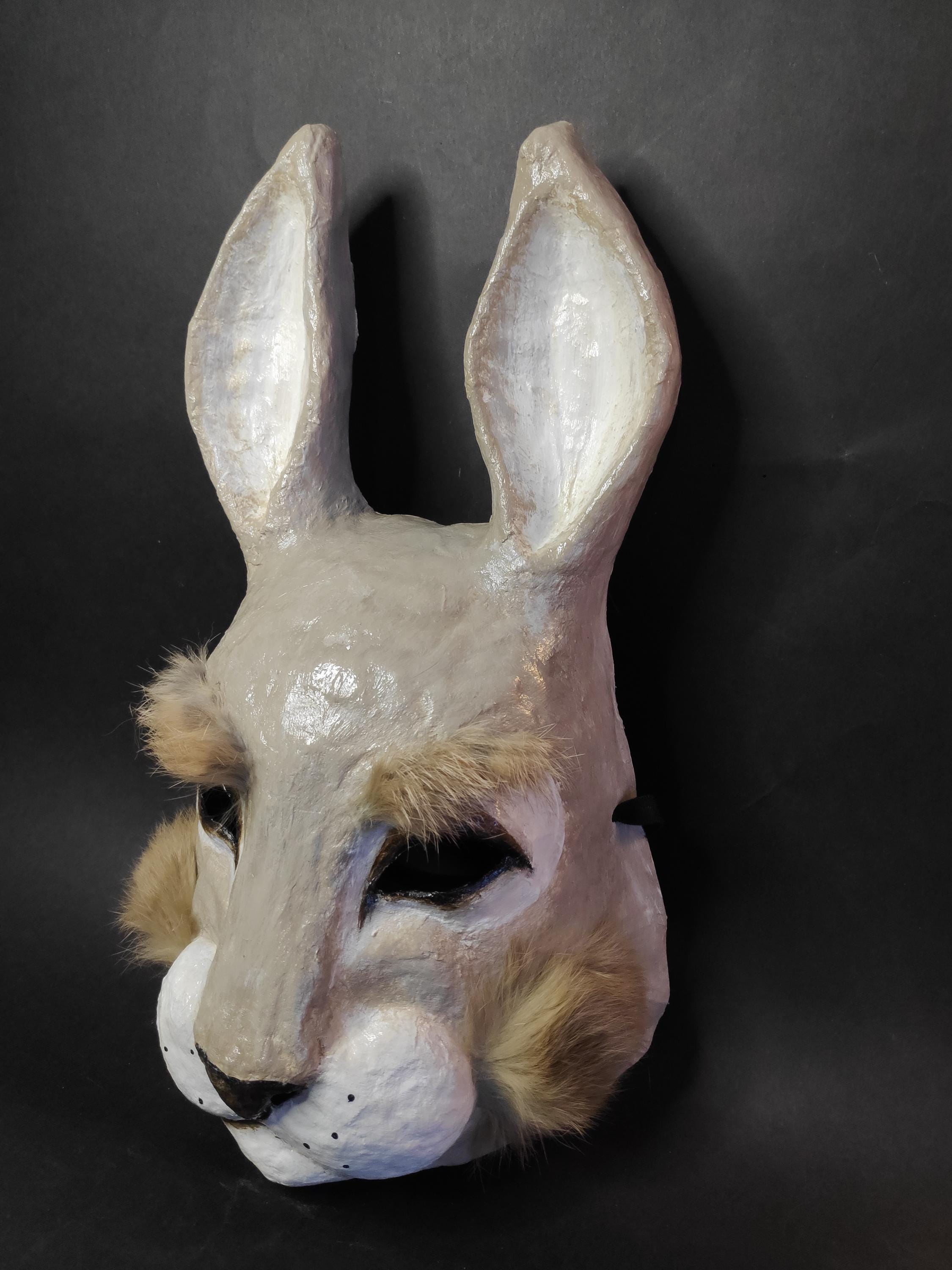 Paper Mache Rabbit Mask, Halloween Costume - Etsy