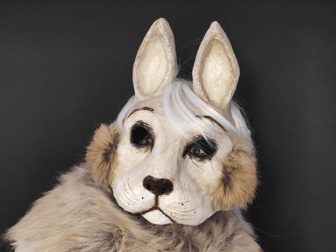 Masquerade Mask Rabbit Mask Bunny Mask Paper Mache Mask - Etsy