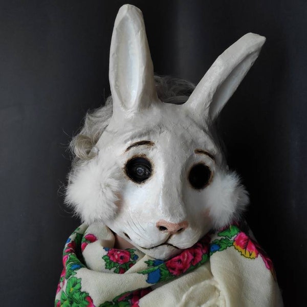 Rabbit Mask - Etsy