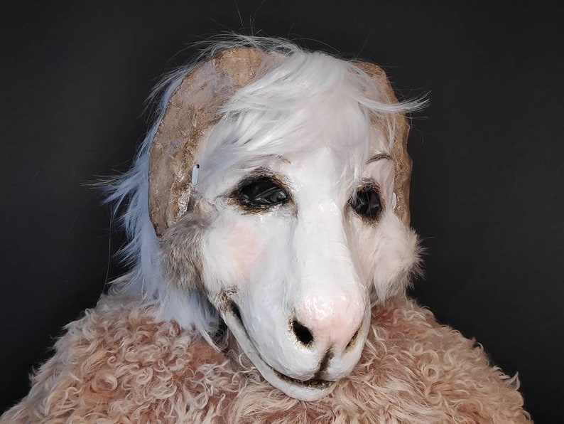 Masquerade mask Sheep Mask Paper mache mask Halloween mask | Etsy