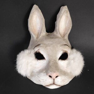 Bunny Mask Rabbit Mask Papier-mâché Mask Animal Mask Hare - Etsy