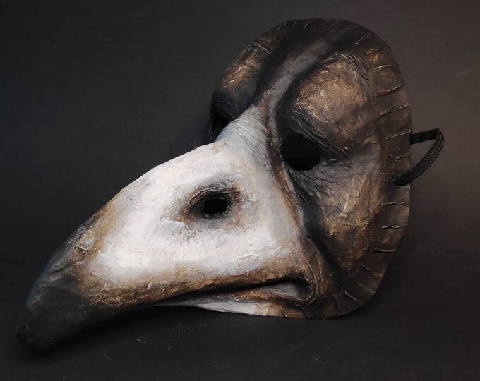 Plague Doctor Mask Paper mache mask Halloween mask Mardi | Etsy