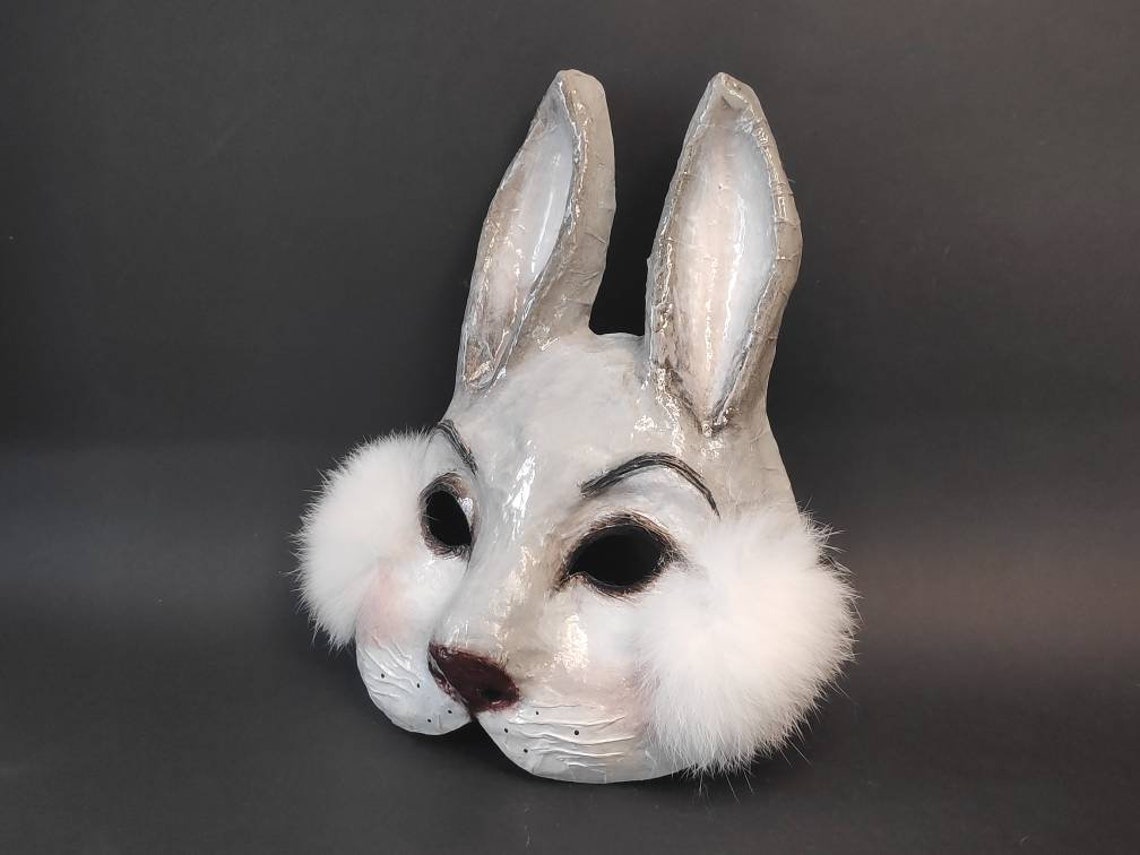 Masquerade Mask Rabbit Mask Bunny Mask Paper Mache Mask | Etsy