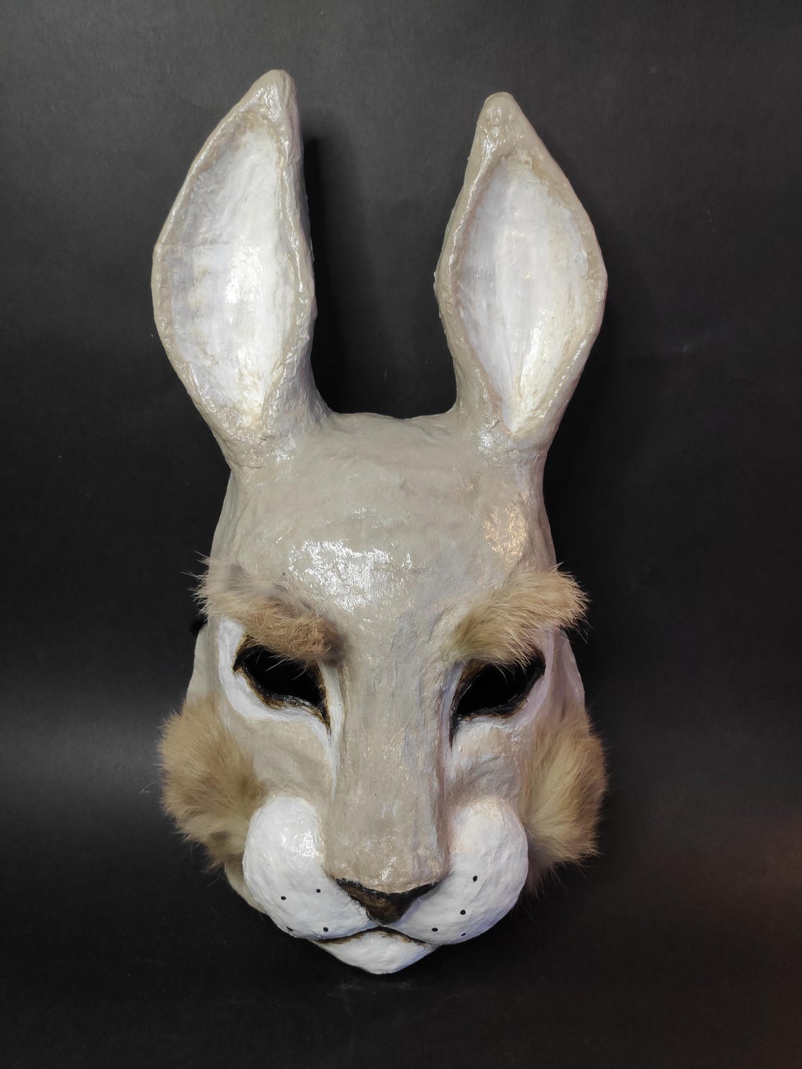 Paper Mache Rabbit Mask, Halloween Costume - Etsy