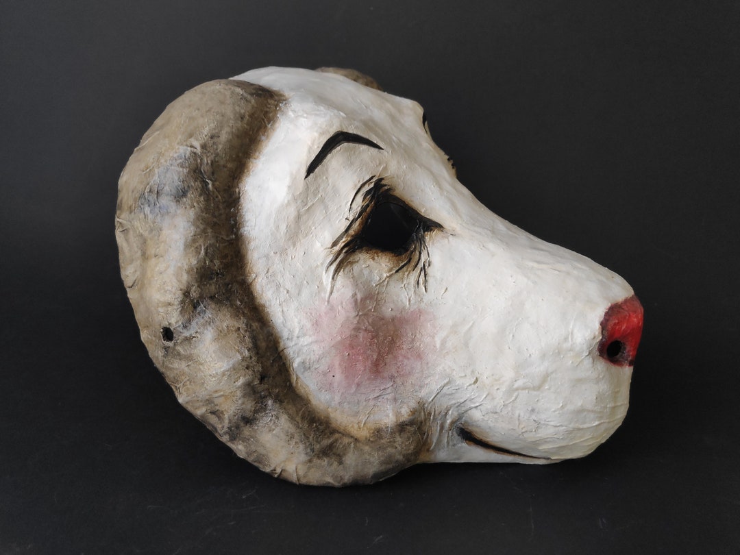 Sheep Mask Masquerade Mask Animal Mask Paper Mache Sheep Mask Scary ...