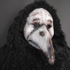 Plague Doctor mask Paper mache mask Crow mask Raven mask | Etsy