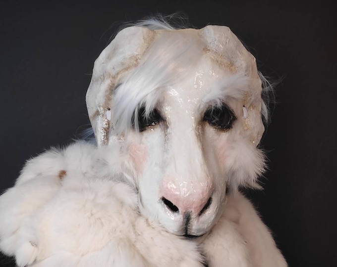 Sheep Mask, Goat Mask, Animal Mask, Pape Mache Mask, Halloween Mask ...